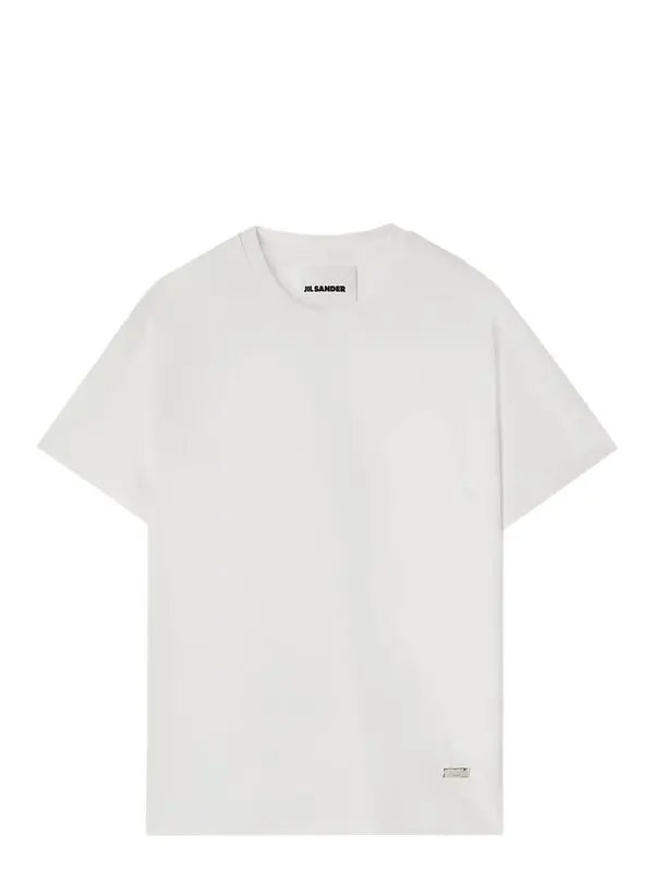 JIL SANDER Logo-plaque Cotton T-shirt - White