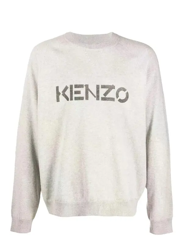 Kenzo Logo Crew Neck Jumper - Grey