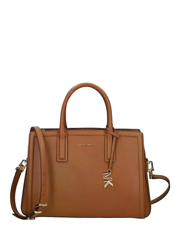 Michael Kors Leather Tote Bag With Zip-fastening Compartment - Brown