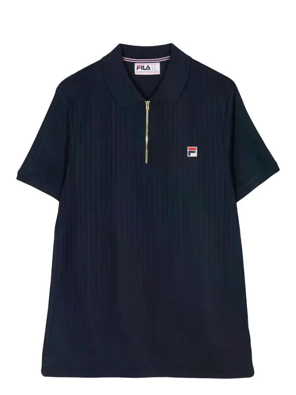 FILA Ribbed Cotton Polo Shirt - Blue