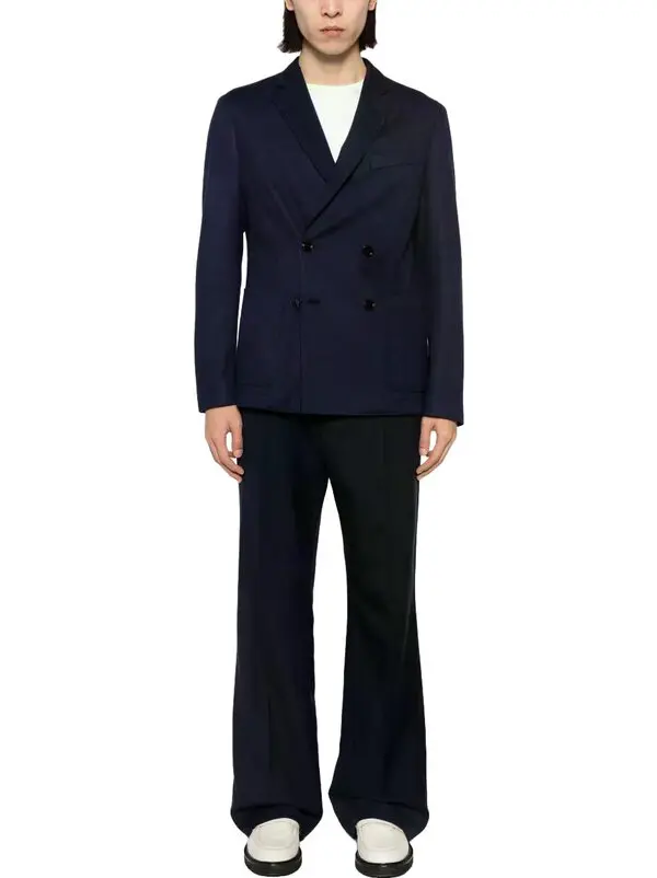 BOSS Double-breasted Coat - Blue