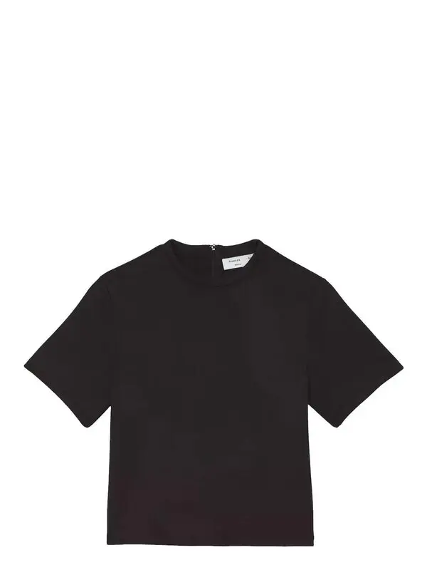 Proenza Schouler White Label Cropped Jersey T-shirt - Black