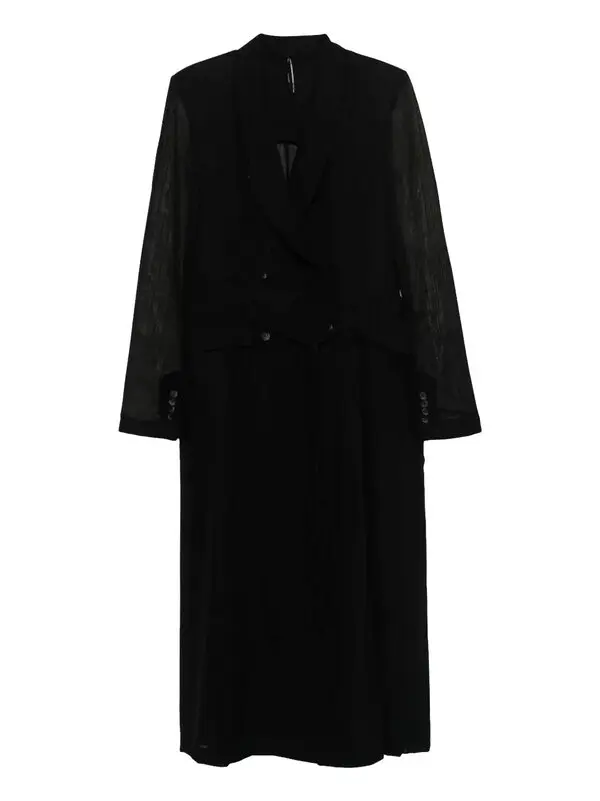 Masnada Mil Long Coat - Black
