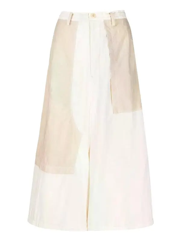 Y’s Drop-crotch Wide-leg Trousers - Neutrals