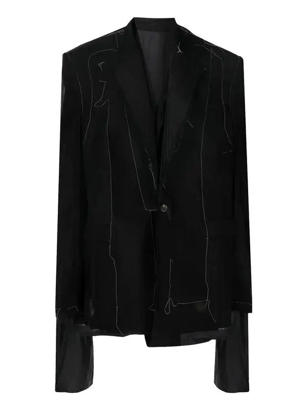 NICOLAS ANDREAS TARALIS Reversible Oversized Blazer - Black