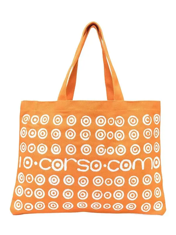10 CORSO COMO Spiral Logo Print Tote Bag - Orange