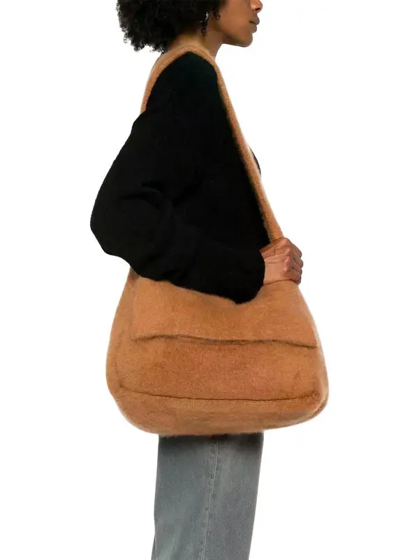 AYA MUSE Textured Shoulder Bag - Brown