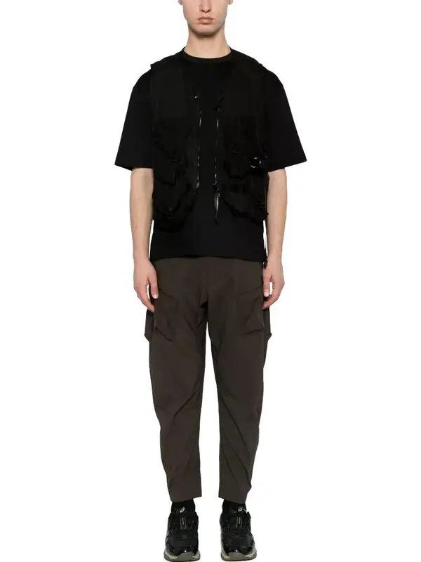 SPOONYARD Appliqué Logo Tapered Cargo Trousers - Brown