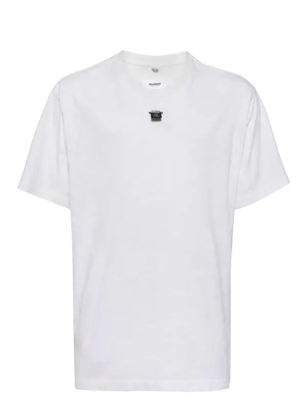 DOUBLET Sd Card-appliqué Cotton T-shirt - White