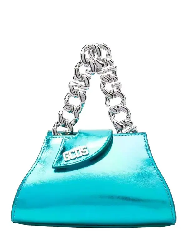 Gcds Small Comma Transpallic Tote Bag - Blue
