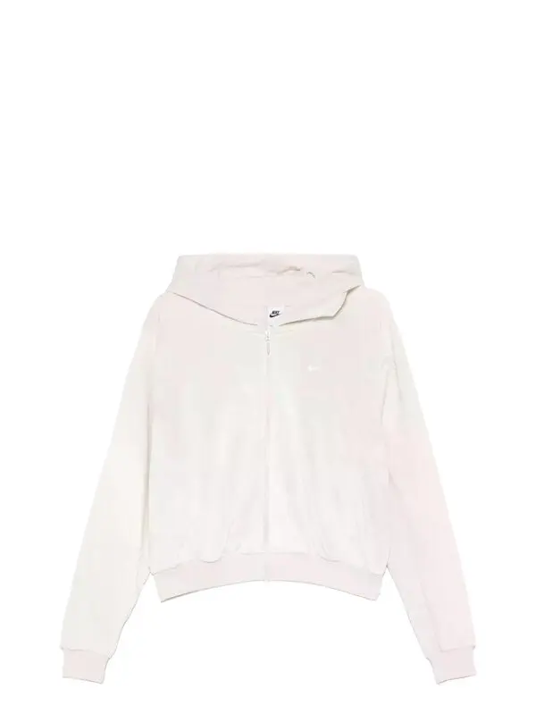 Nike Velour Full-zip Hoodie - Neutrals