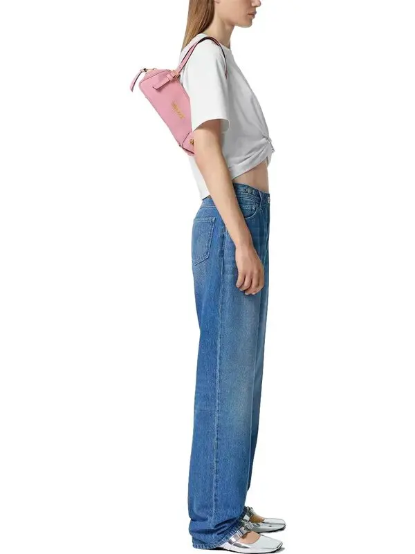 Versace Tag Bowling Shoulder Bag - Pink