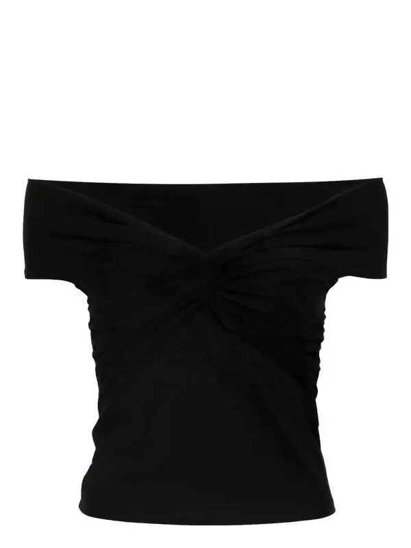 REFORMATION Ezlynn Off-shoulder Top - Black