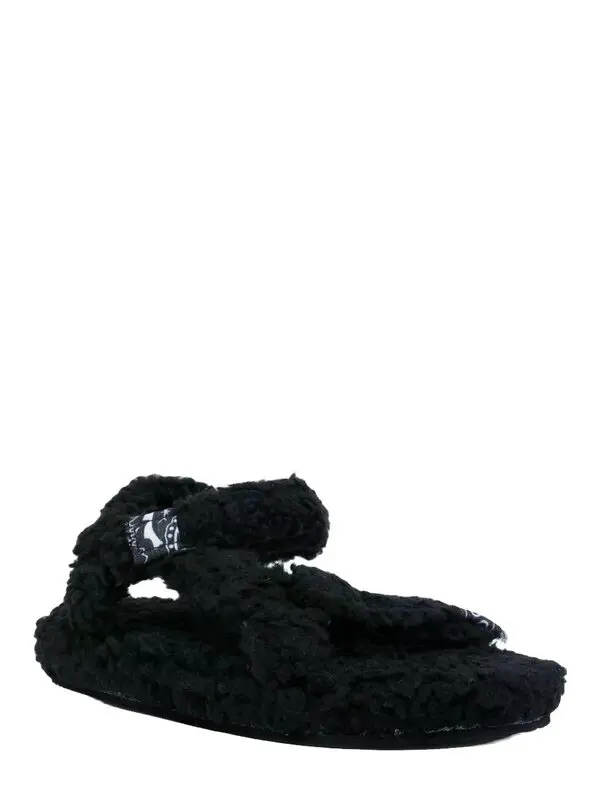ARIZONA LOVE Trekky Faux-fur Sandals - Black