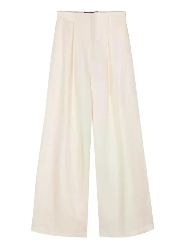 Ralph Lauren Greer Pleat-detail Palazzo Pants - Neutrals