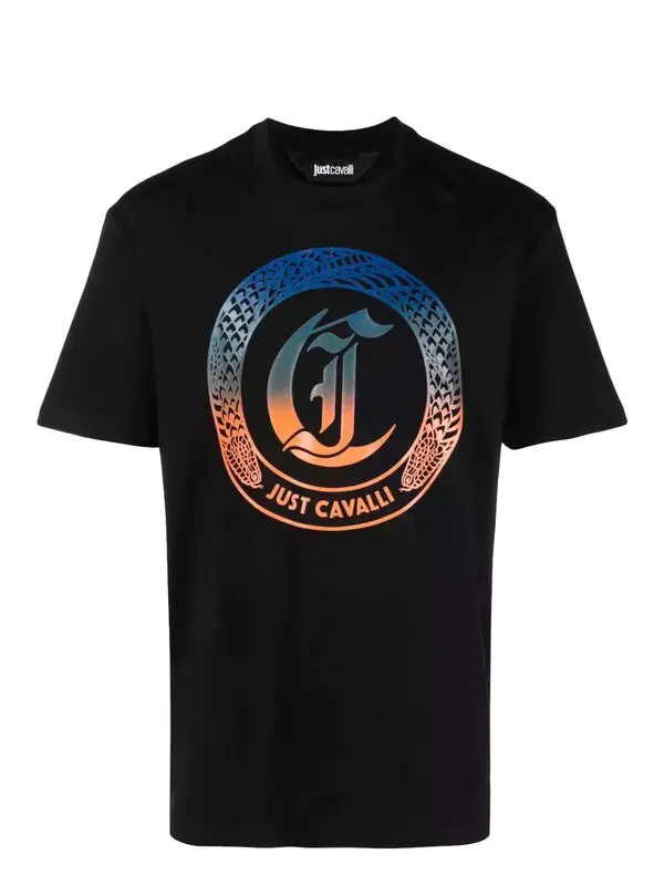 Just Cavalli Logo-print Cotton T-shirt - Black
