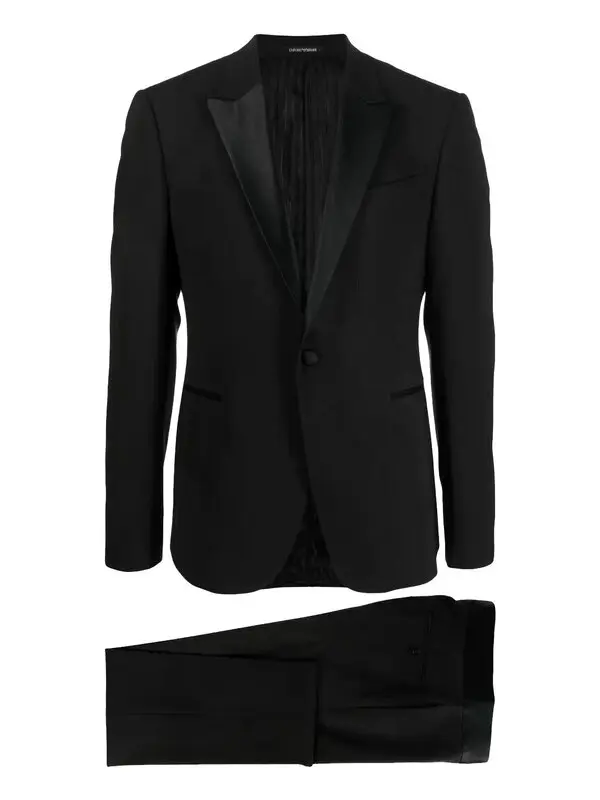 Emporio Armani Single-breasted Suit - Black
