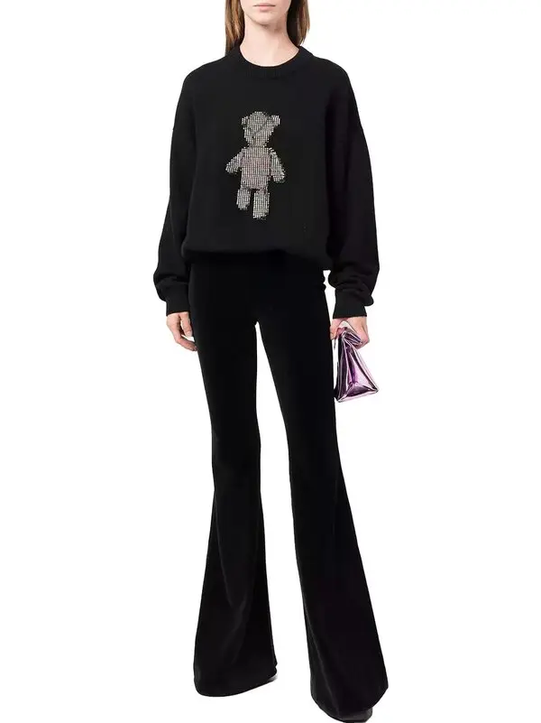 Alexander Wang Crystal-embellished Wool Jumper - Black
