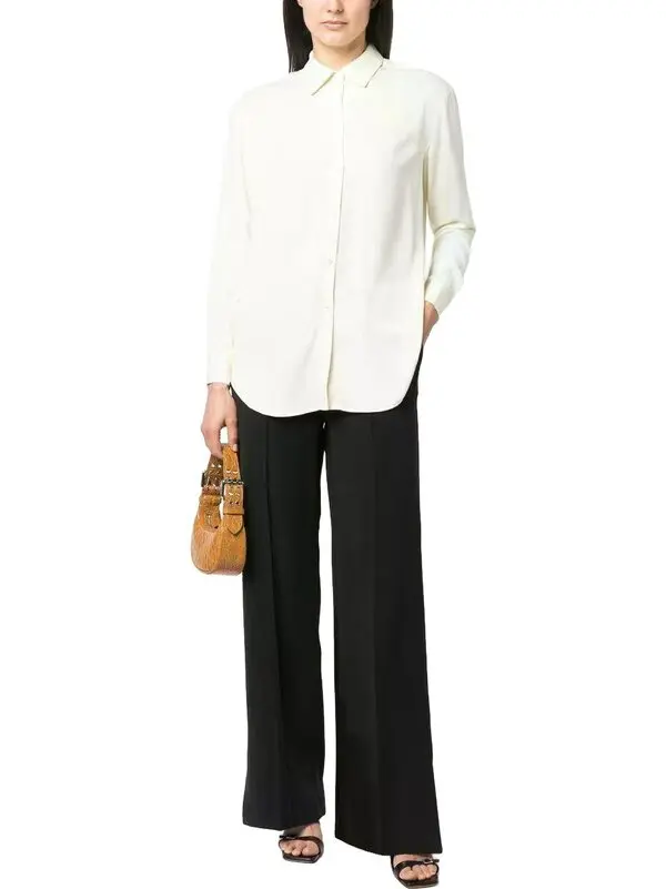 Calvin Klein High-waisted Straight-leg Trousers - Black