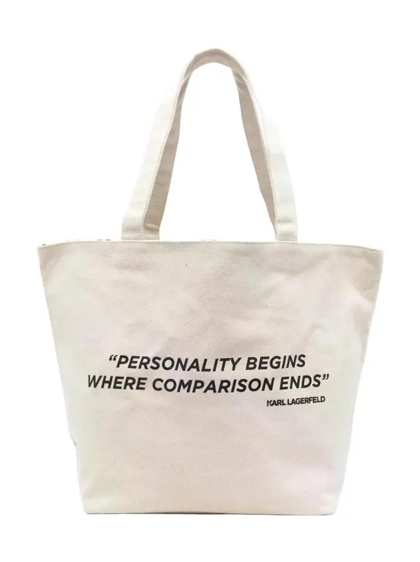 Karl Lagerfeld Cotton Tote Bag - Neutrals
