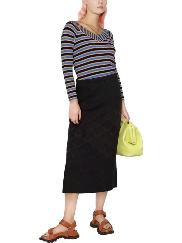 Andersson Bell Striped Rib-knit Jumper - Black