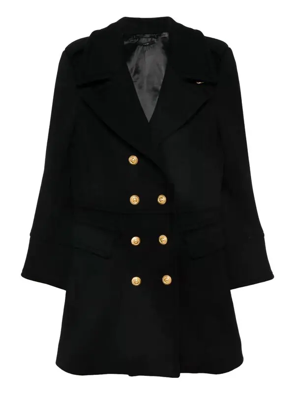 TOM FORD Double-breasted Wool Peacoat - Black
