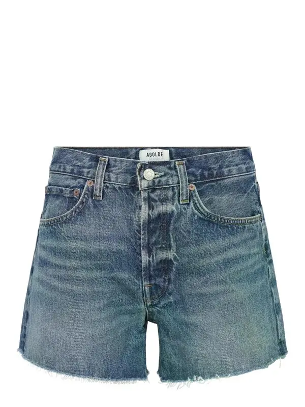 AGOLDE Parker Long Denim Shorts - Blue