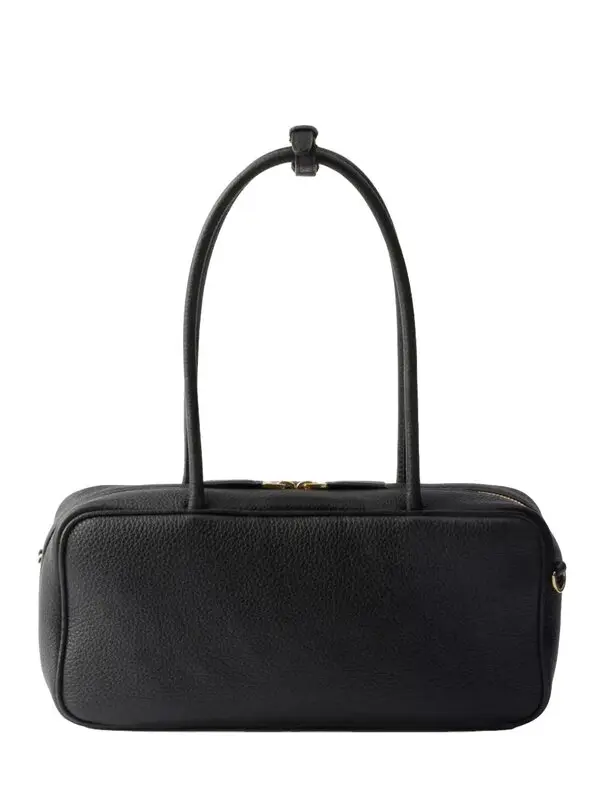 Prada Medium Leather Tote Bag - Black