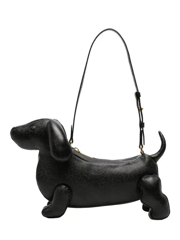 Thom Browne Hector Leather Shoulder Bag - Black