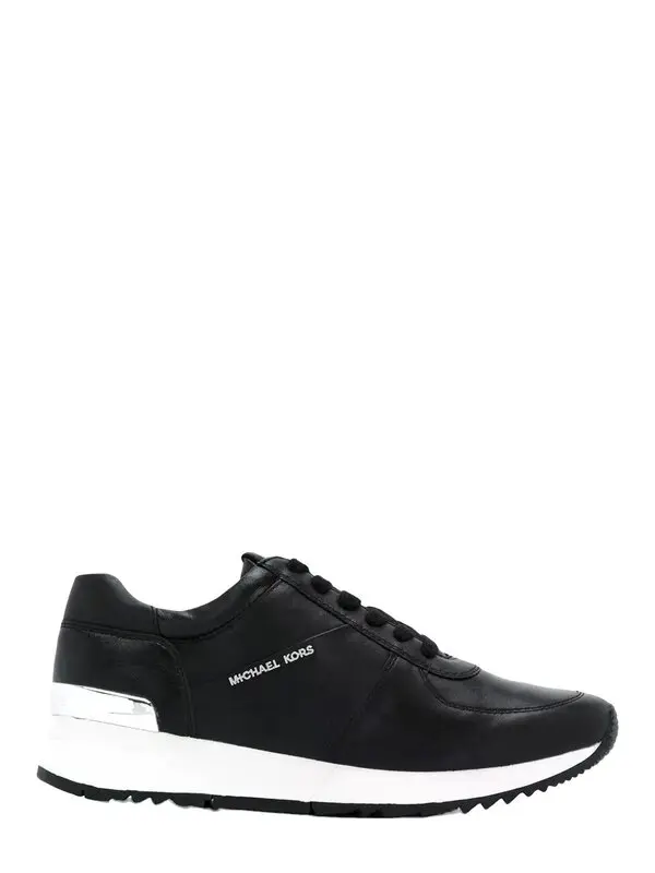 Michael Kors Leather Lace-up Sneakers - Black