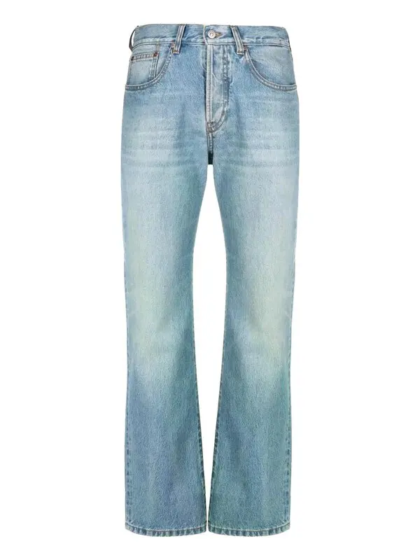 Victoria Beckham Straight Leg Cropped Jeans - Blue