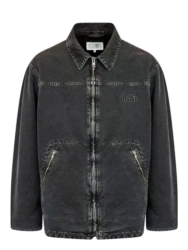 MAISON MARGIELA Numbers-motif Denim Jacket - Black