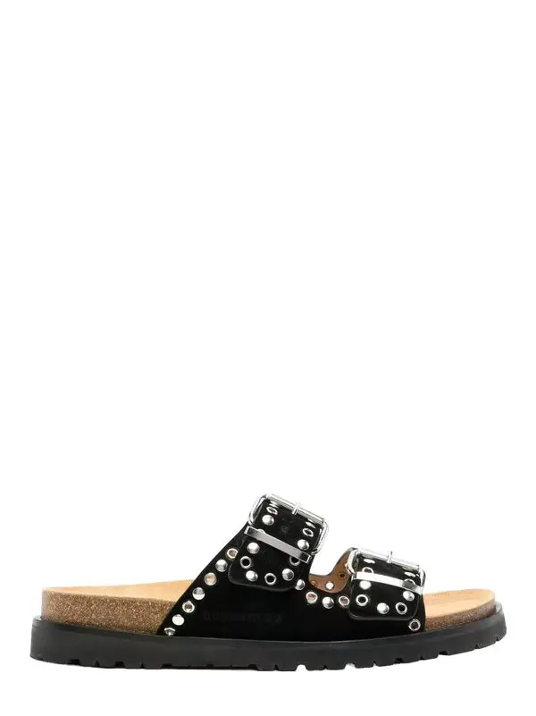 Dsquared2 Double-buckle Suede Sandals - Black