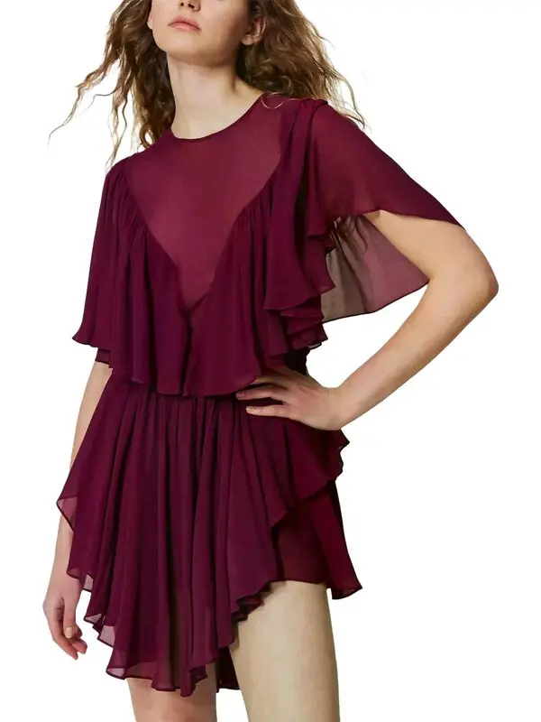 TWINSET Ruffled Mini Dress - Red