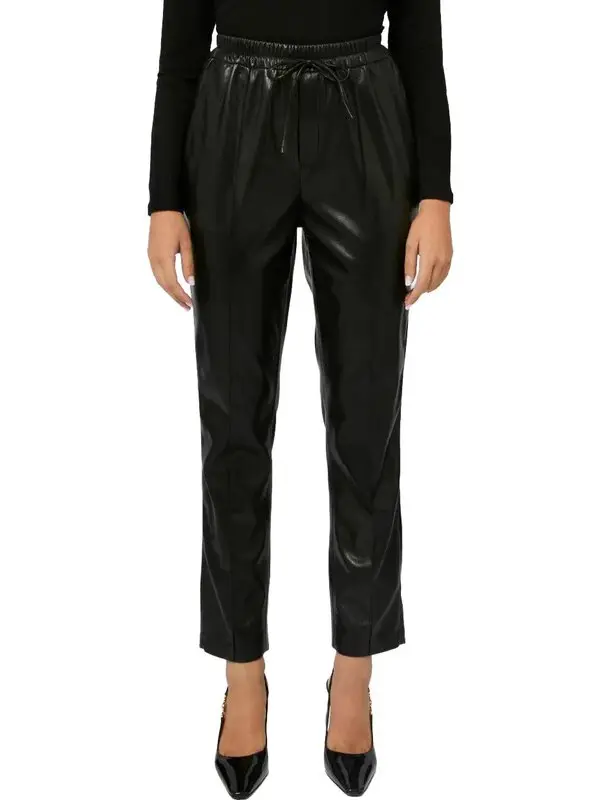 EMMA E GAIA Faux-leather Pants - Black