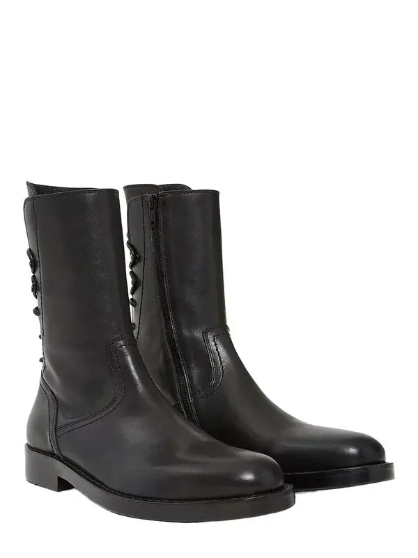 ANN DEMEULEMEESTER Heiko Ankle Biker Boots - Black