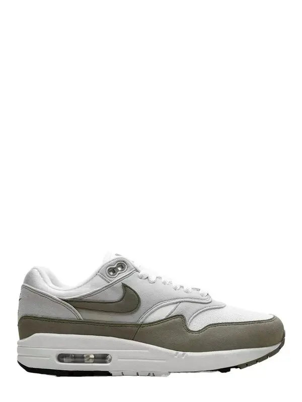 Nike Air Max 1 White/ligth Army/neutral Grey/black Sneakers - Green