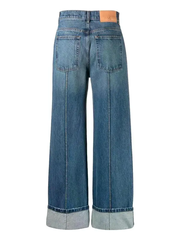 Ulla Johnson Genevieve High-rise Wide-leg Jeans - Blue