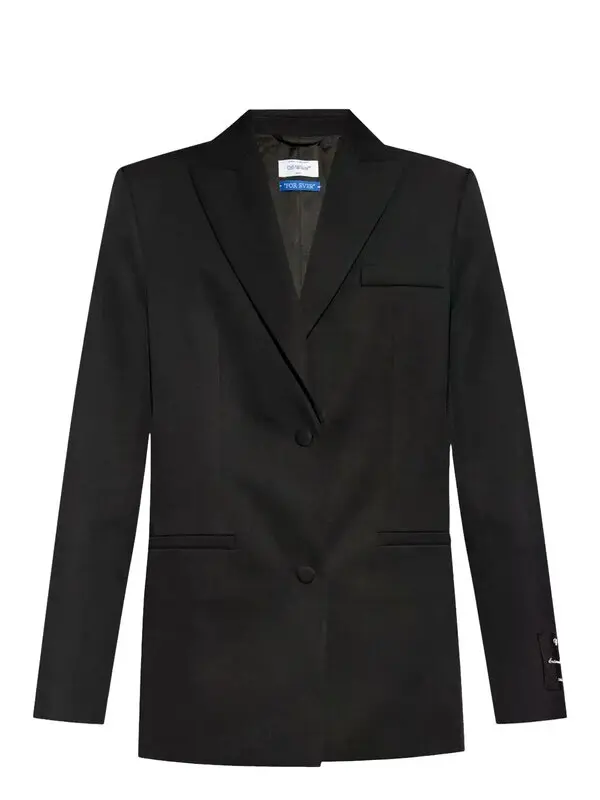 Off-White Wool Blazer - Black