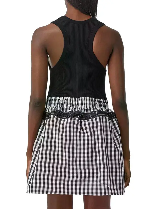 Burberry Gingham Loop-back Dress - Black