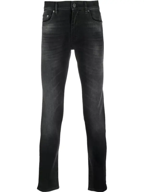 PT TORINO Slim-cut Mid-rise Jeans - Black