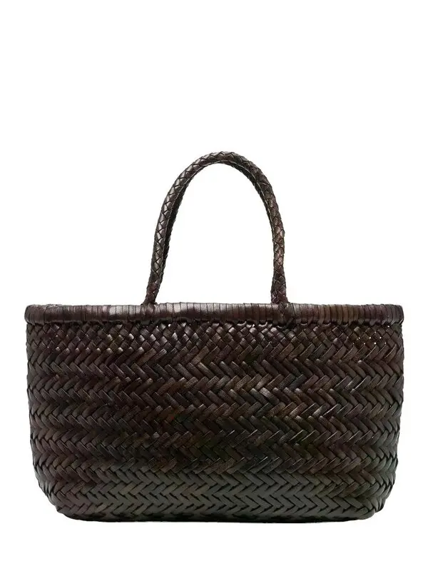 Dragon Diffusion Interwoven Leather Tote Bag - Brown