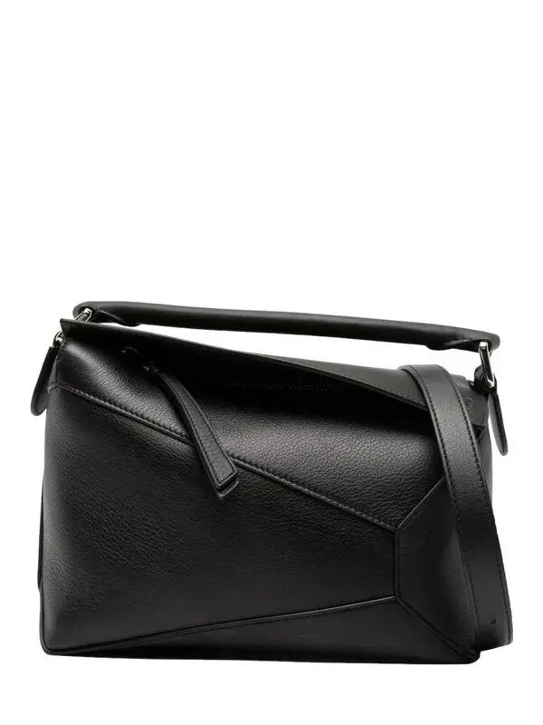 Loewe Small Puzzle Edge Bag In Calfskin - Black
