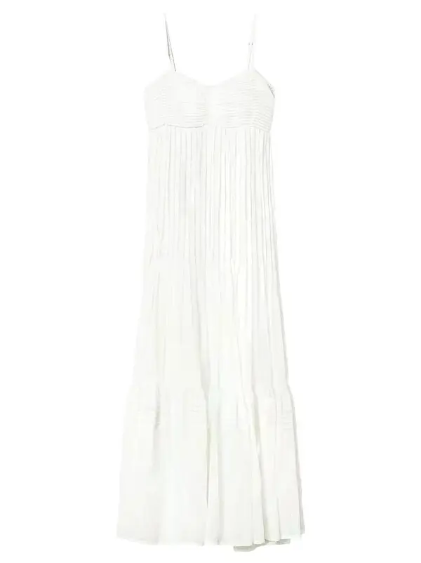 TWINSET Pleated Maxi Dress - White