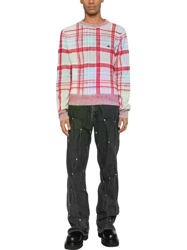 KUSIKOHC Multi-rivet Straight-leg Jeans - Black