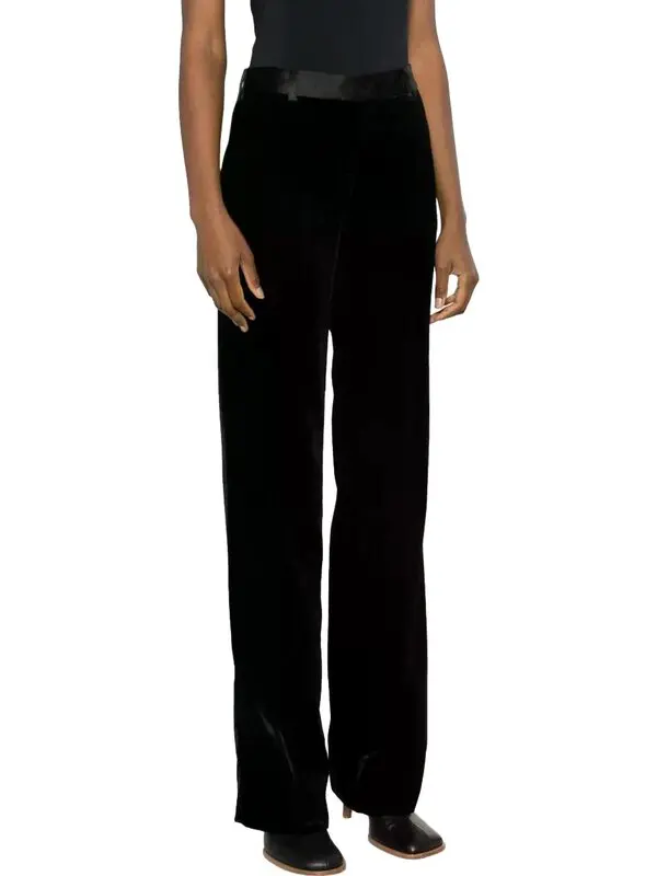 Palm Angels Velvet Tailored Trousers - Black