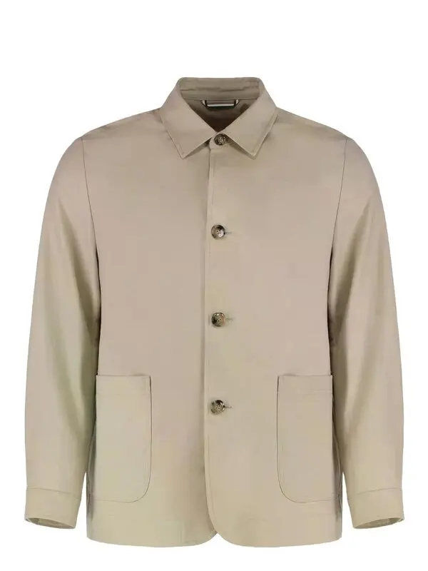 BOSS Button-up Overshirt - Neutrals