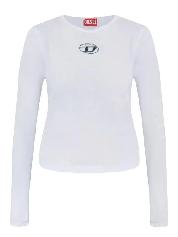 DIESEL® Long-sleeve Logo T-shirt - White