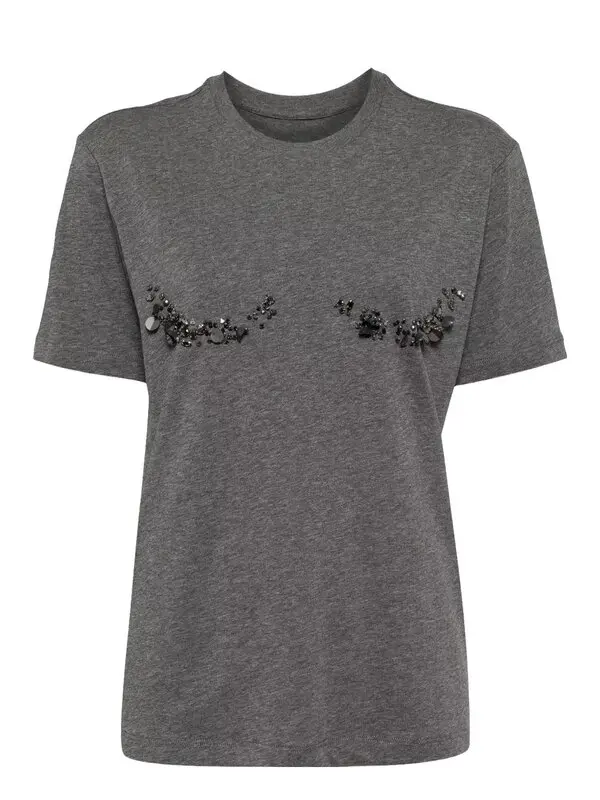 JNBY Crystal-embellished T-shirt - Grey