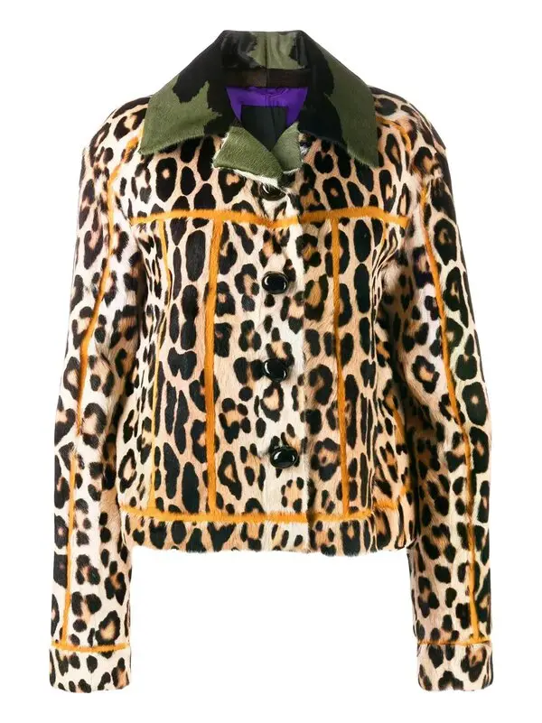 LISKA Leopard Print Jacket - Neutrals
